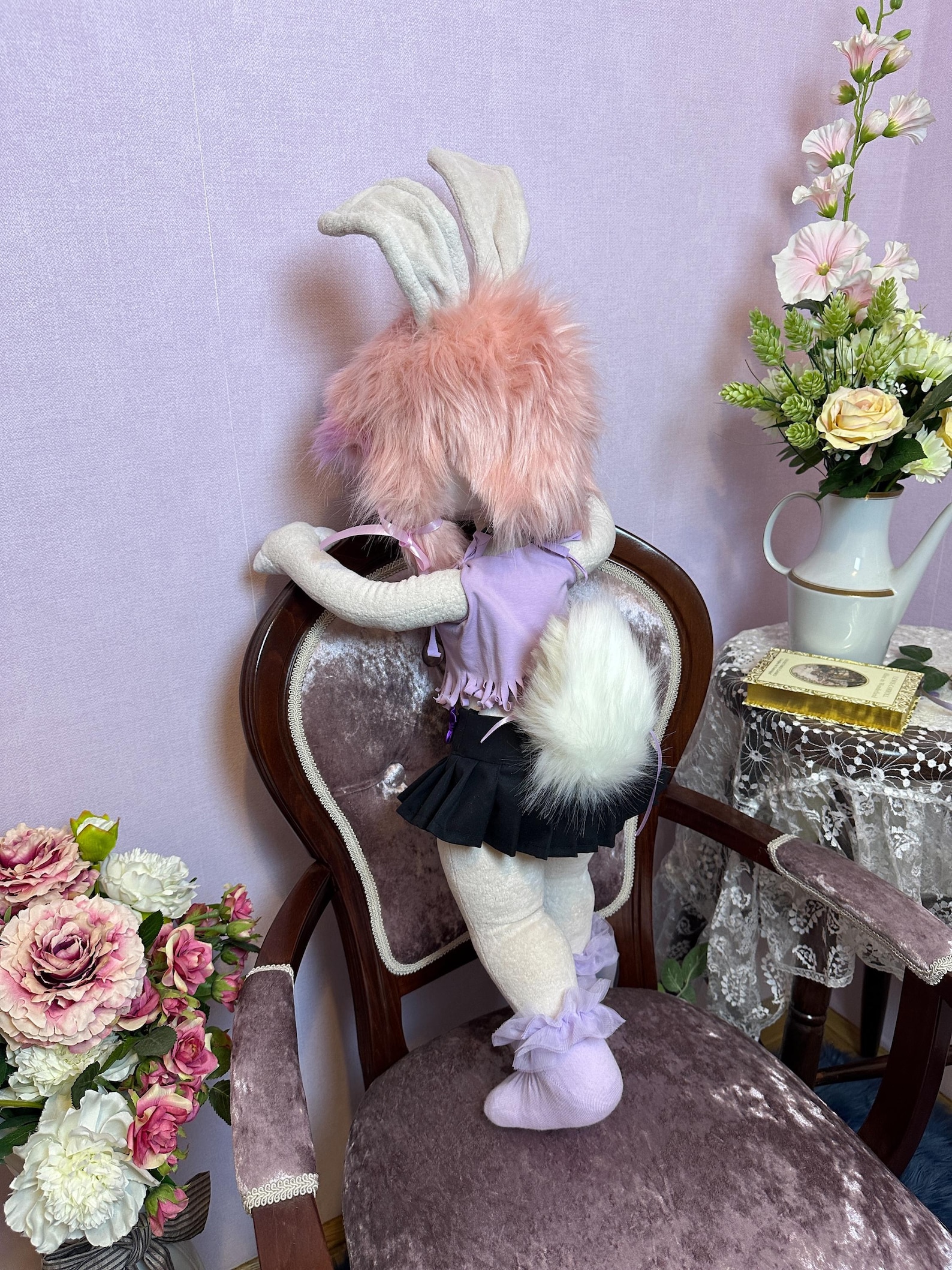 Large Kemono Bunny Plush Doll: Anthro Fursuit-style Plushie - Etsy