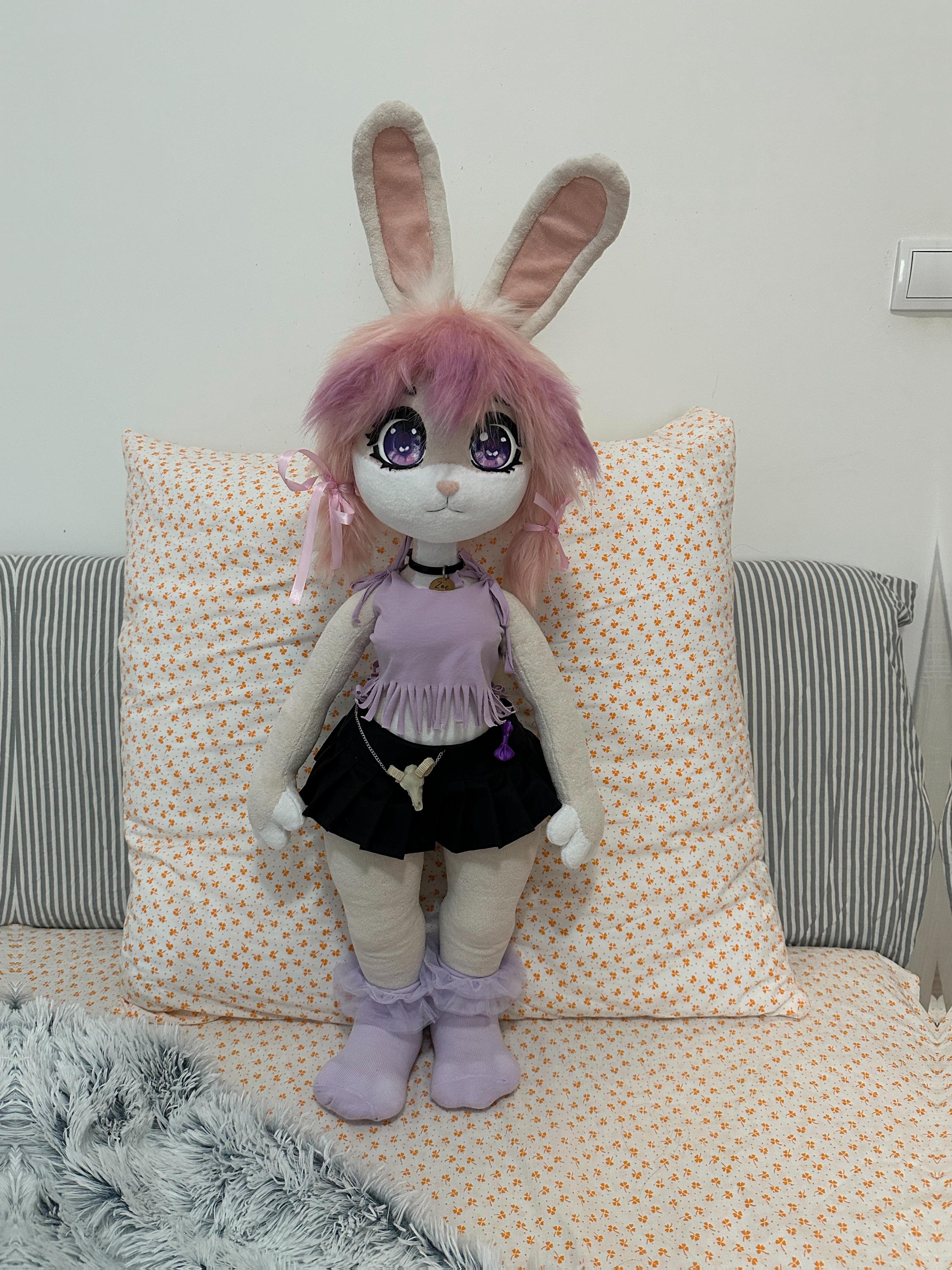 Large Kemono Bunny Plush Doll: Anthro Fursuit-style Plushie - Etsy