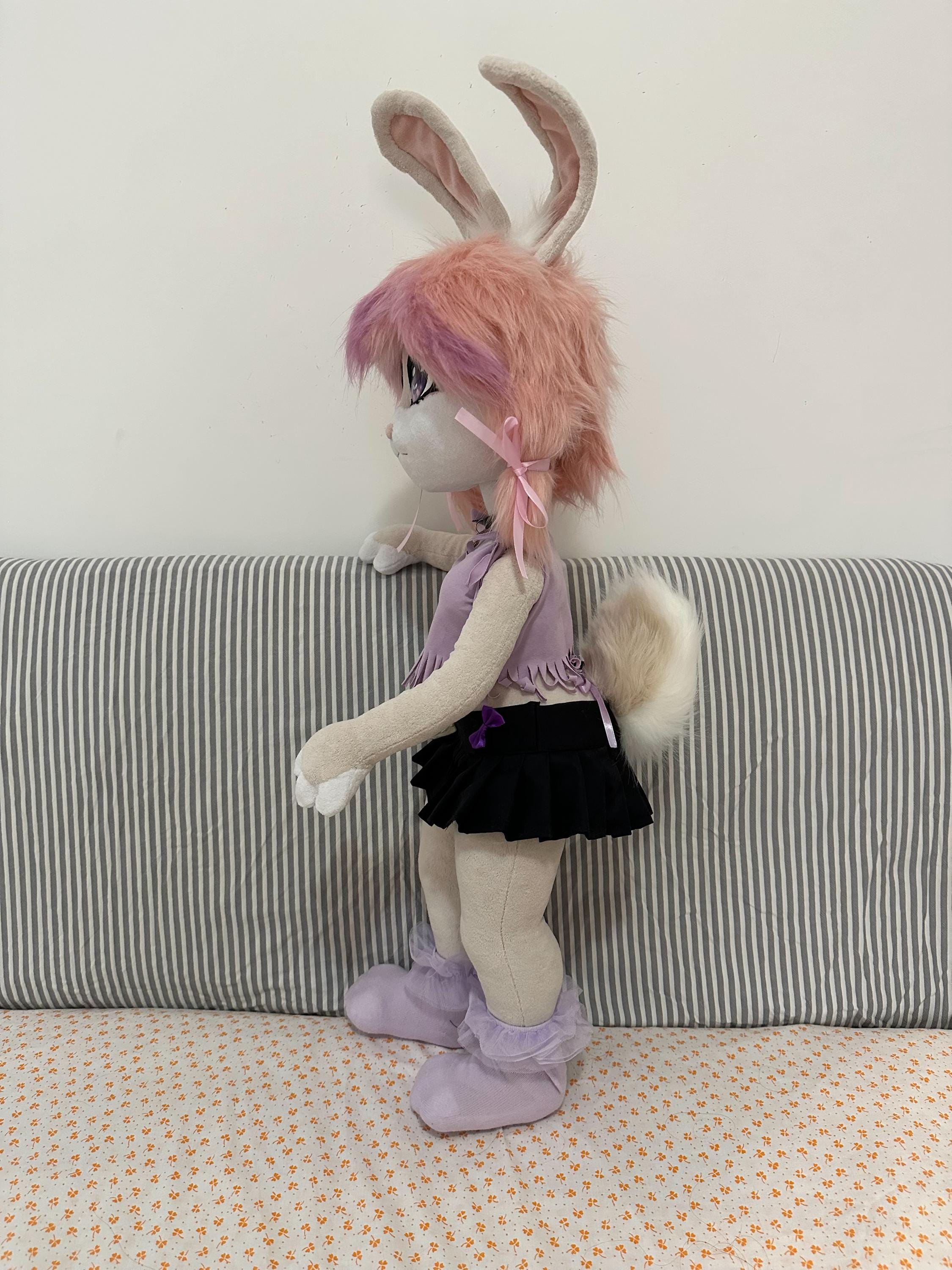 Large Kemono Bunny Plush Doll: Anthro Fursuit-style Plushie - Etsy