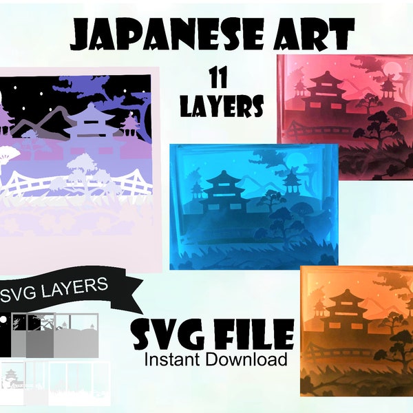 Japanese Shadow Box Art - Etsy