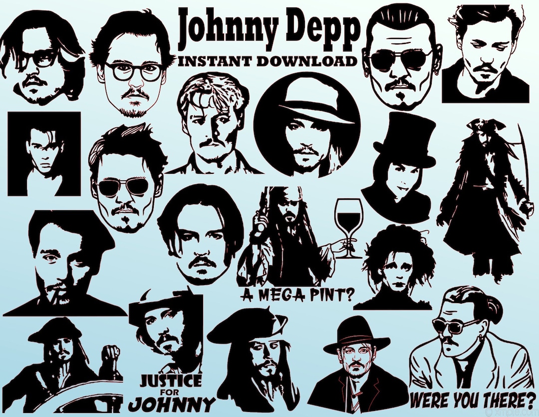 Johnny Depp SVG Bundle, 19 Images, Actor Svg, Were You There Svg ...