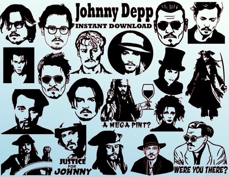 Johnny Depp SVG Bundle, 19 Images, Actor Svg, Were You There Svg ...