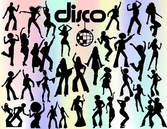 Disco Dancing Silhouette