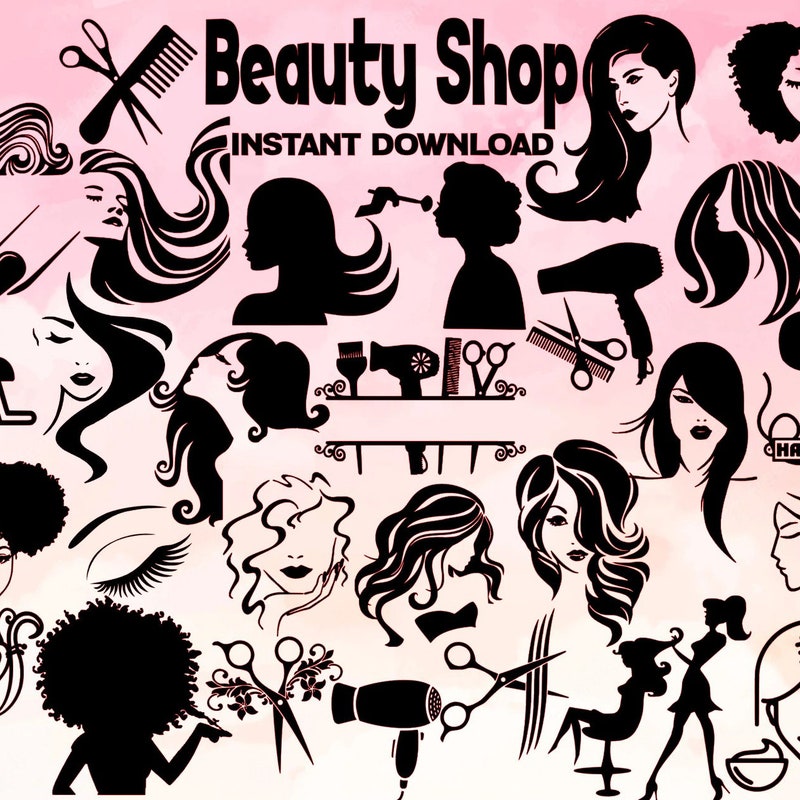 Hair Salon Stencil - Etsy