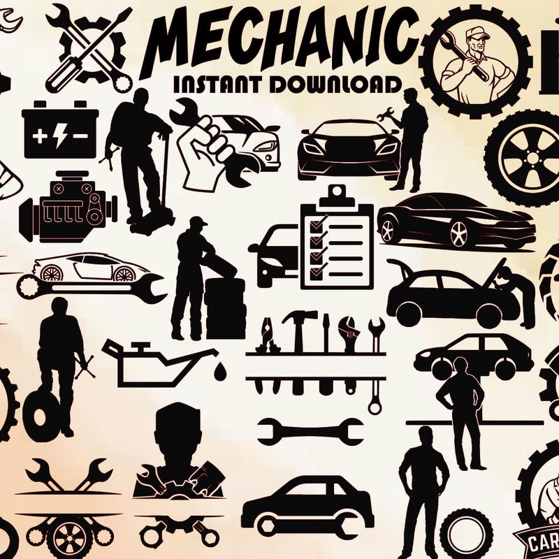 Mechanic Svg - Etsy