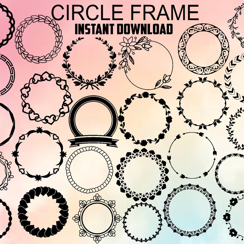 Circle Svg - Etsy
