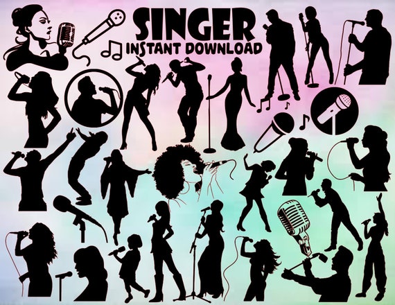 Singer Svg Bundle 30 Images Music SVG Singing PNG Singing - Etsy