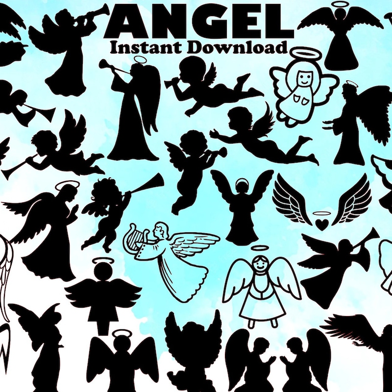 Angel Svg - Etsy