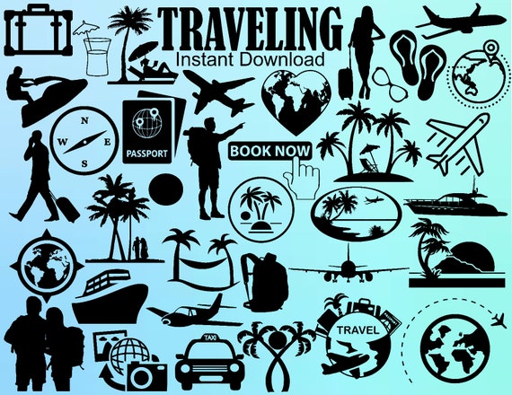 Traveling Bundle SVG File 34 Images Airplane Svg Travel - Etsy