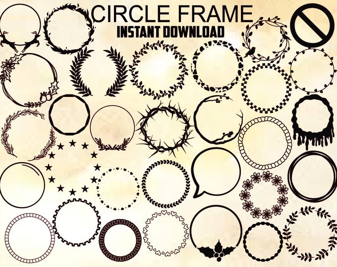 Circle Frame Bundle Svg | Frame Bundle Svg | Round Frames Svg | Vector ...