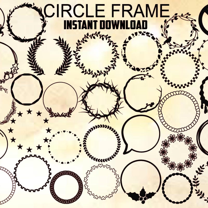 Circle Frame Svg - Etsy