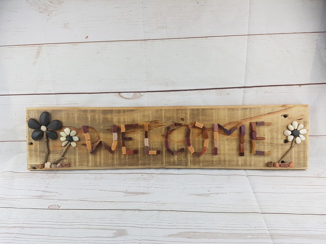 Welcome Sign. Rustic Recycled Timber Welcome Sign Wording in - Etsy