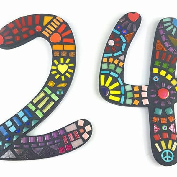 Mosaic Numbers - Etsy