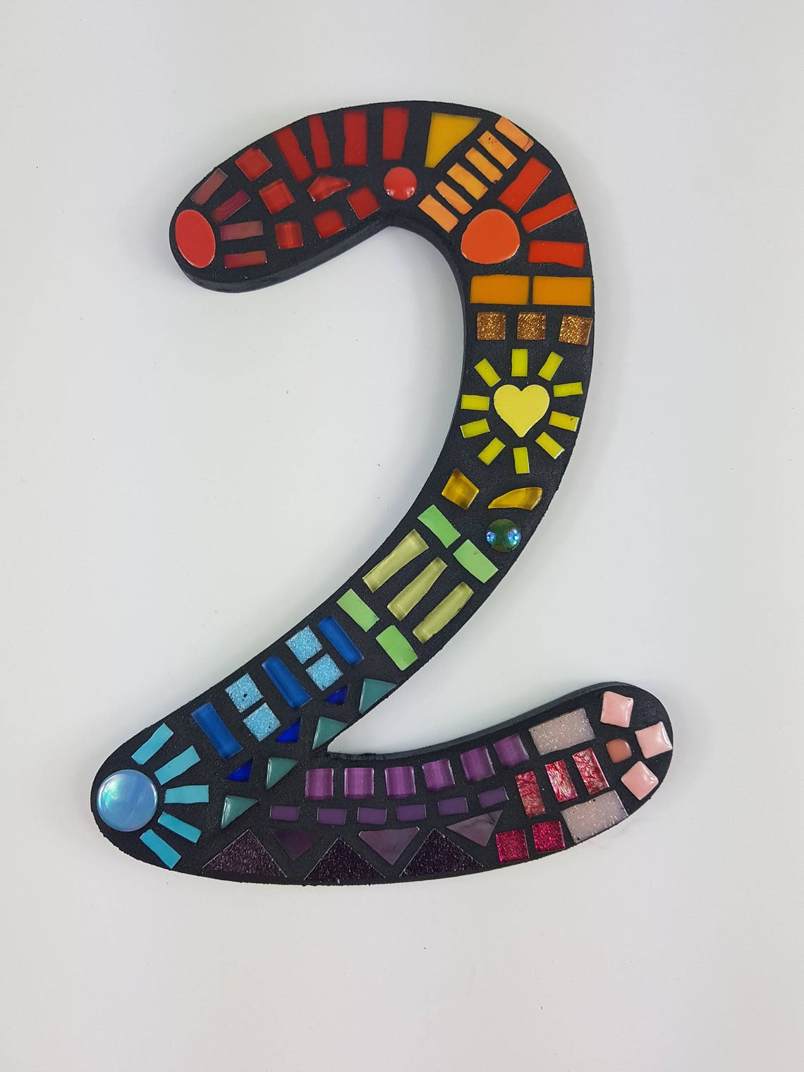 Large Mosaic House Numbers. Bright Multi-coloured Mosaic | Etsy