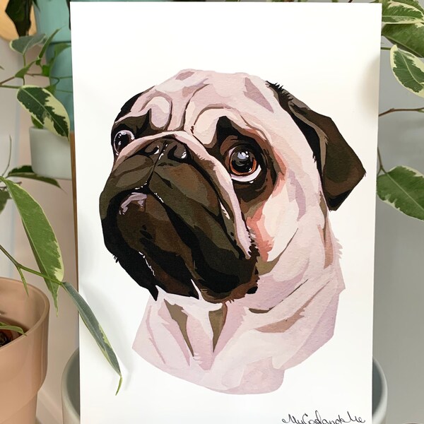 Pug Artwork - Etsy
