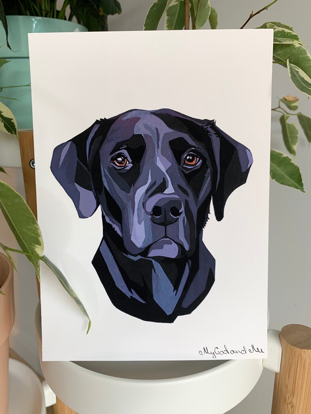 Black Labrador, Labrador Print , Labrador Art, Labrador Artwork, Pet ...