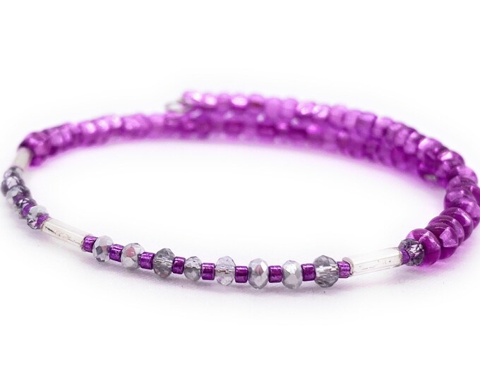 Morse Code Bracelet, Inspiration Bracelet, Memory Wire Bracelet, Beaded ...