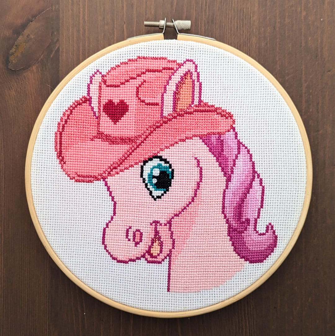 Pink Pony Digital Cross Stitch Pattern - Etsy