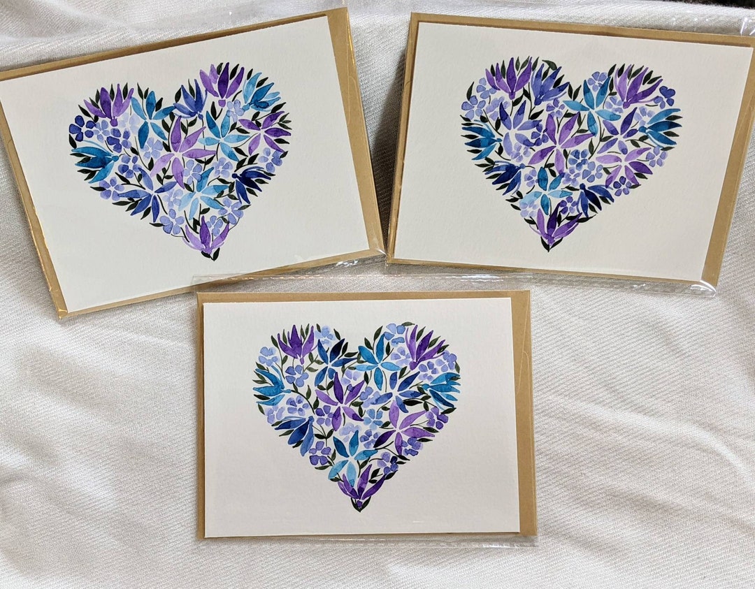 Valentines Heart Card - Floral Heart Card - Floral Valentines Card ...