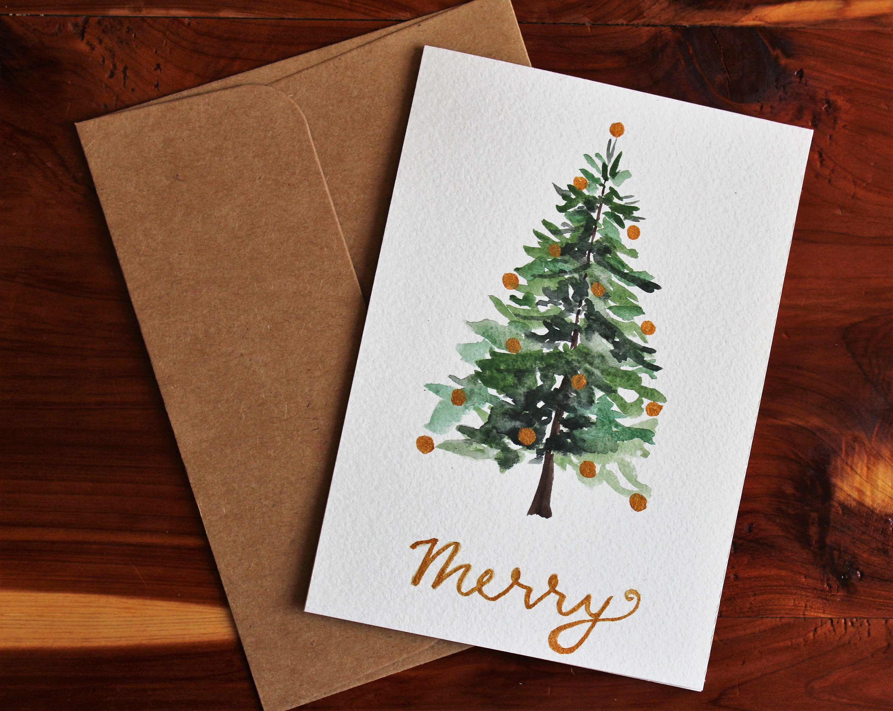 Christmas Tree Card Christmas Card Holiday Tree Card | Etsy