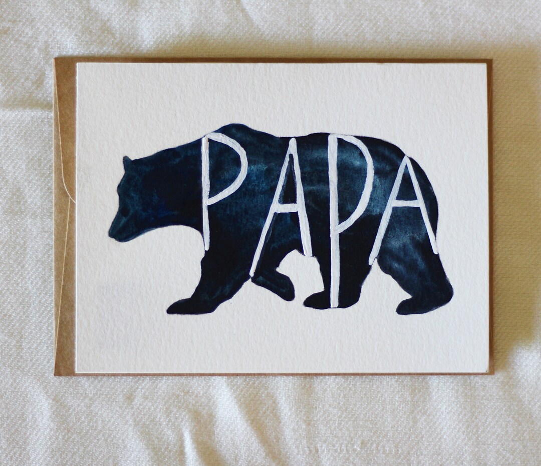 Father's Day Card, Papa Bear Card, Dad's Birthday Card, Card for Him ...