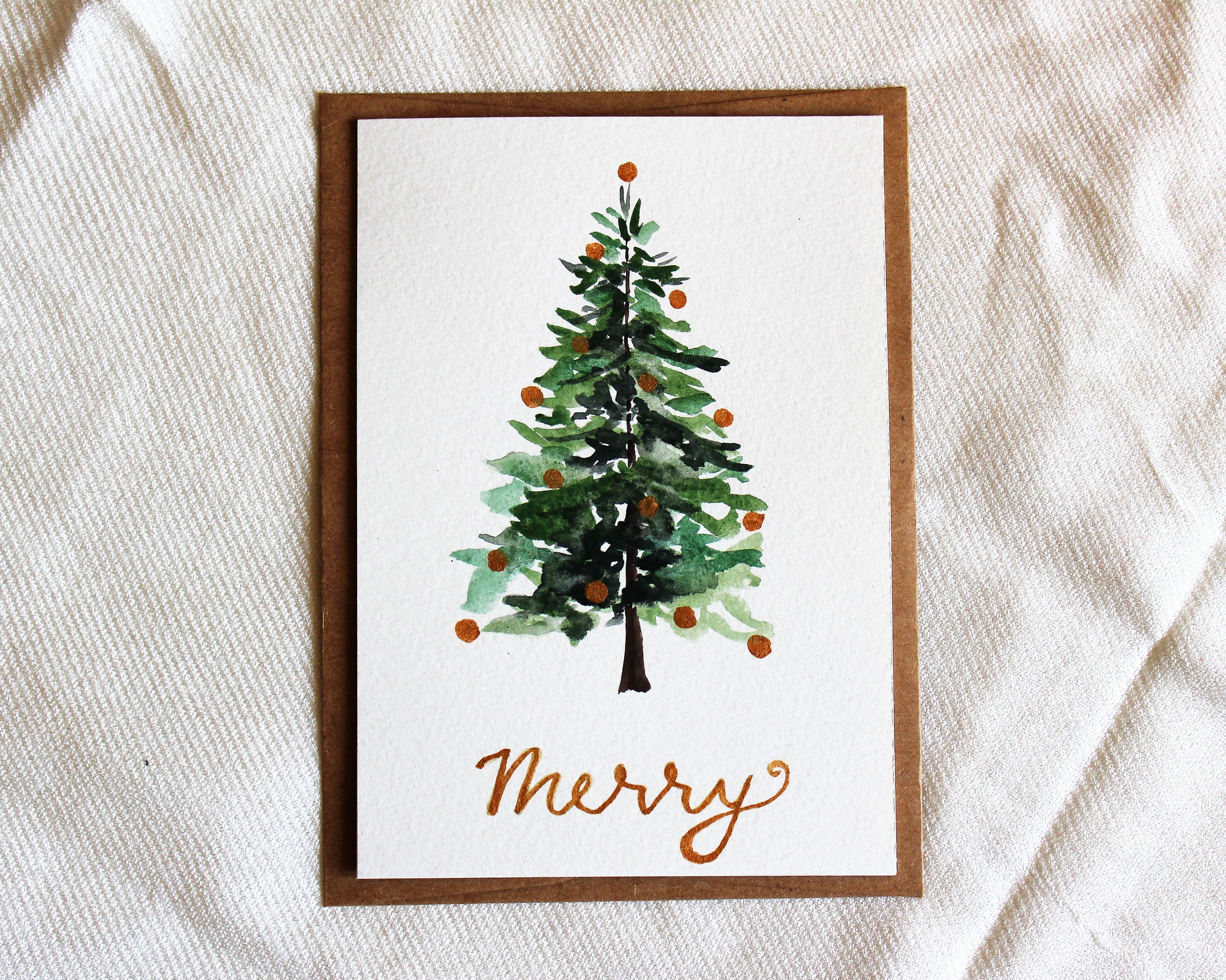 Christmas Tree Card Christmas Card Holiday Tree Card | Etsy