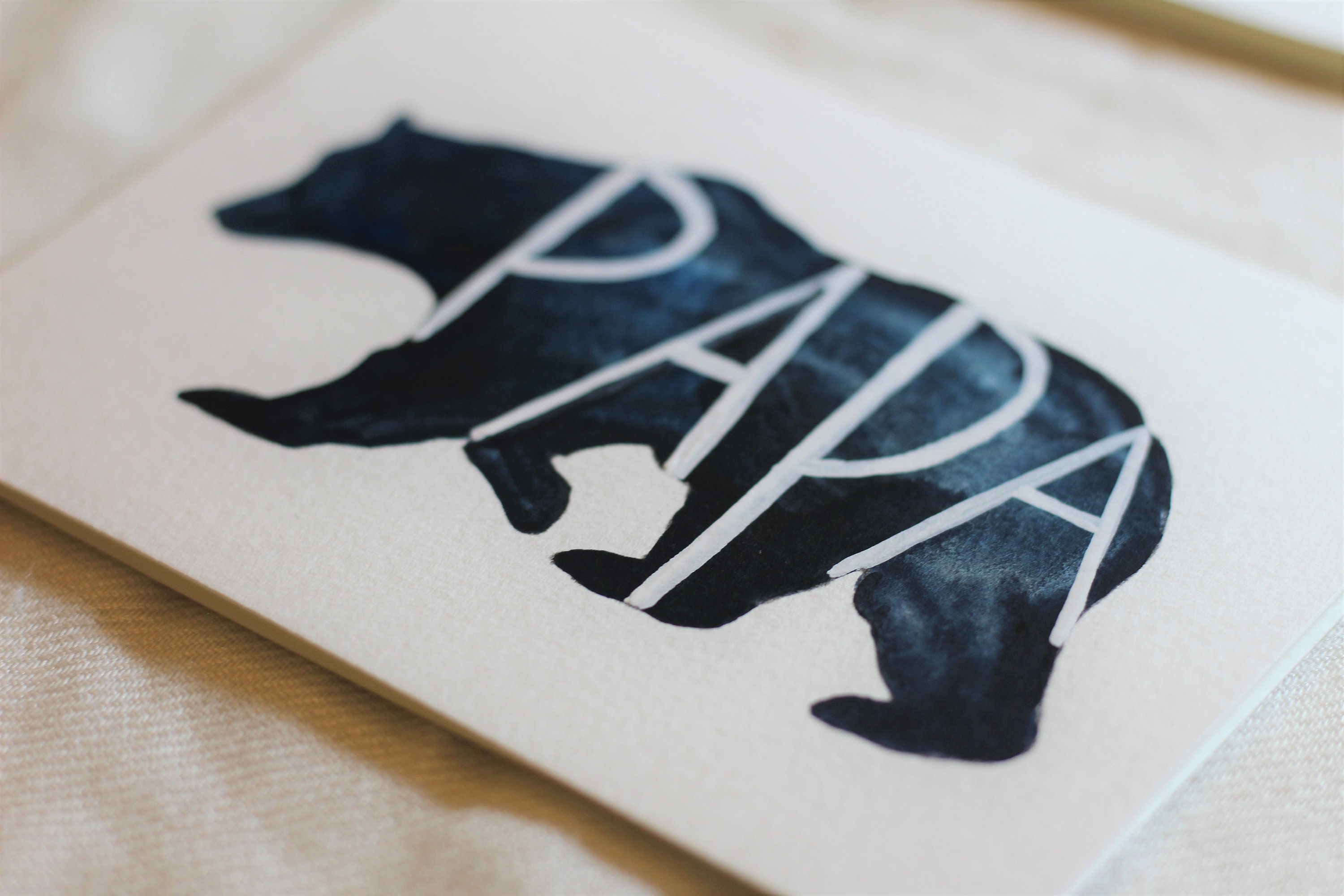 Father's Day Card, Papa Bear Card, Dad's Birthday Card, Card for Him ...