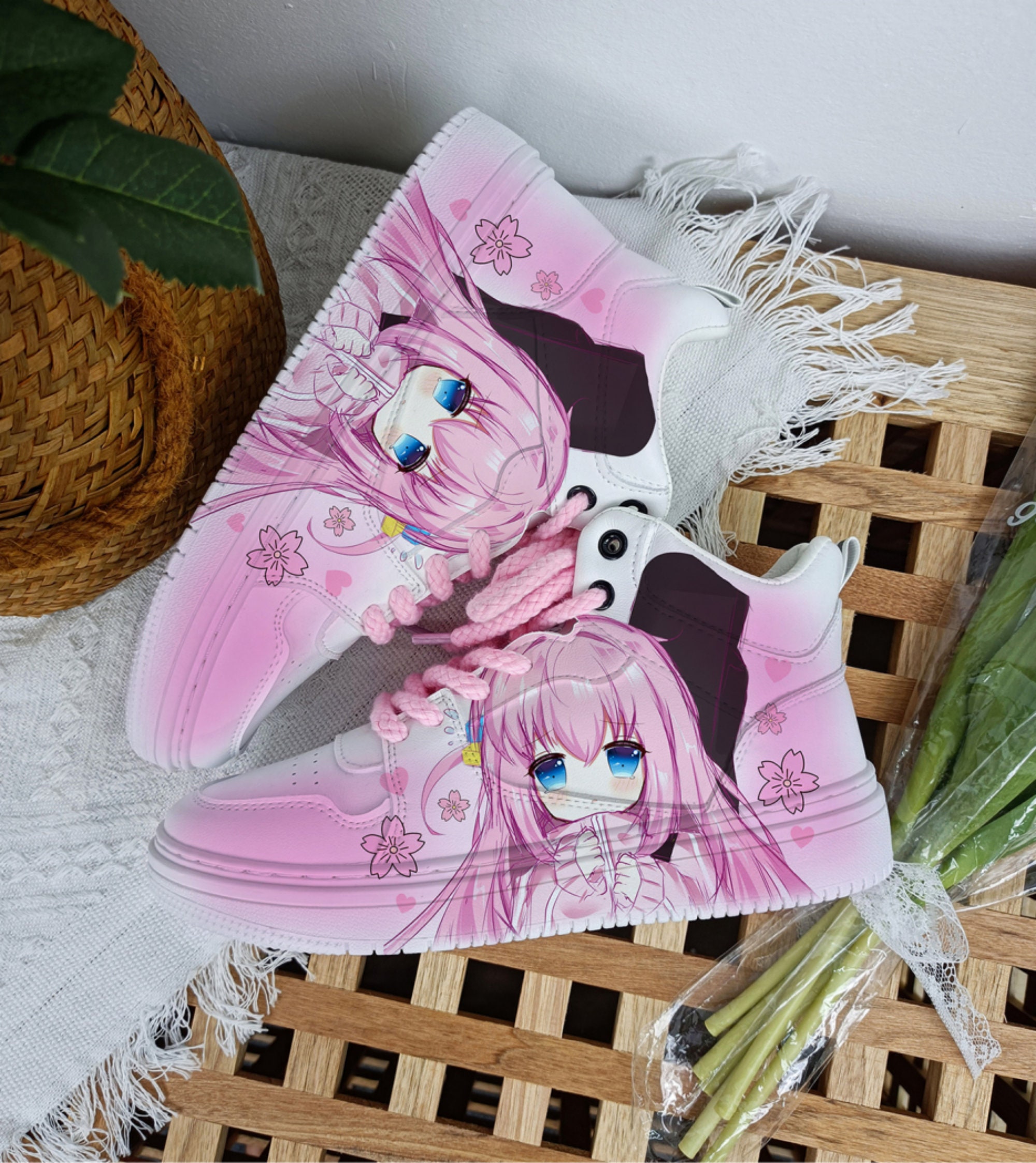 Cute Girl Hand-painted Shoesfashion Sneakerskawaii Canvas Shoesanime ...
