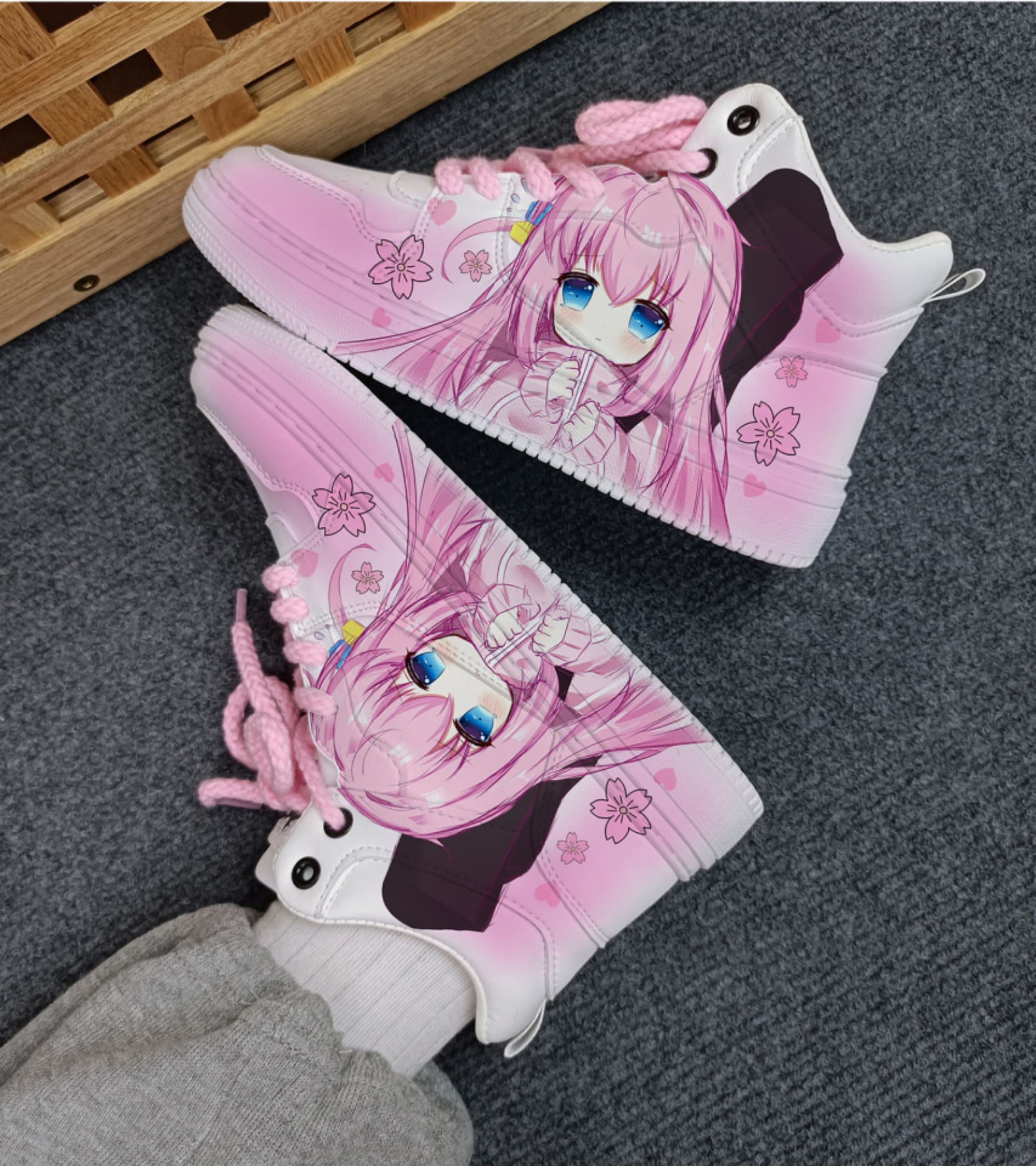 Cute Girl Hand-painted Shoesfashion Sneakerskawaii Canvas Shoesanime ...