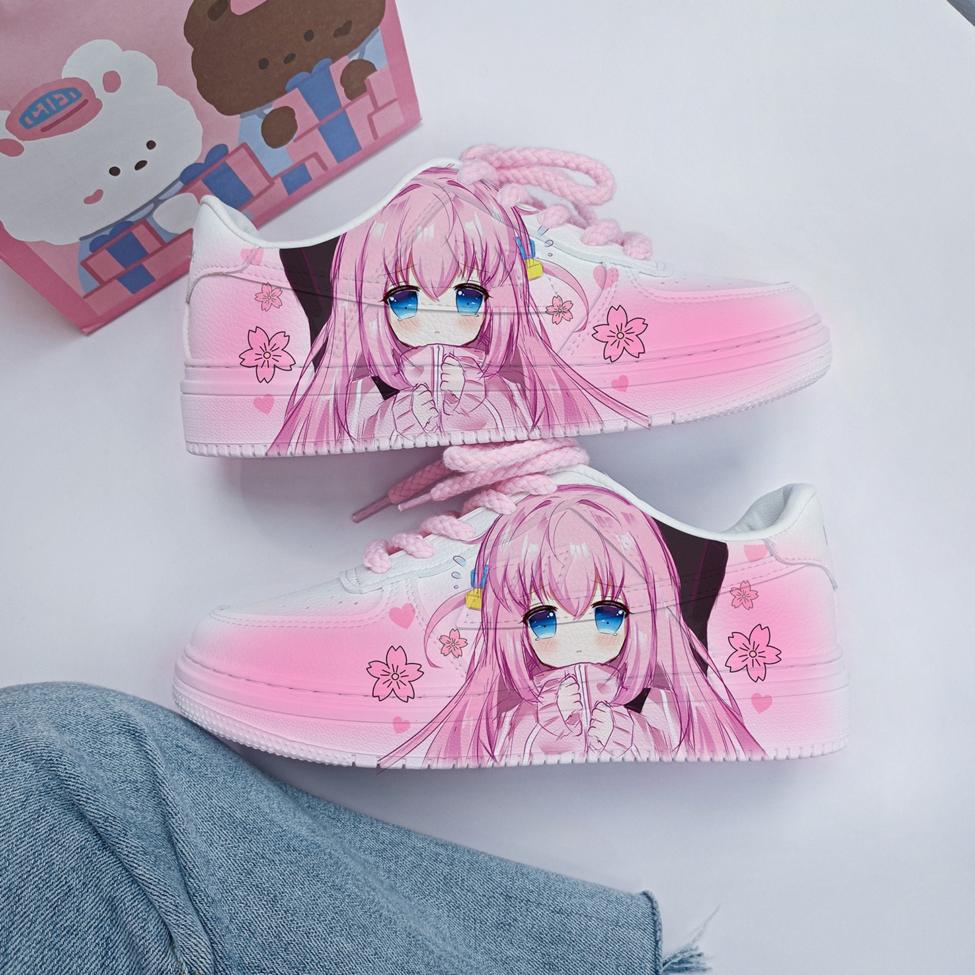 Cute Girl Hand-painted Shoesfashion Sneakerskawaii Canvas Shoesanime ...