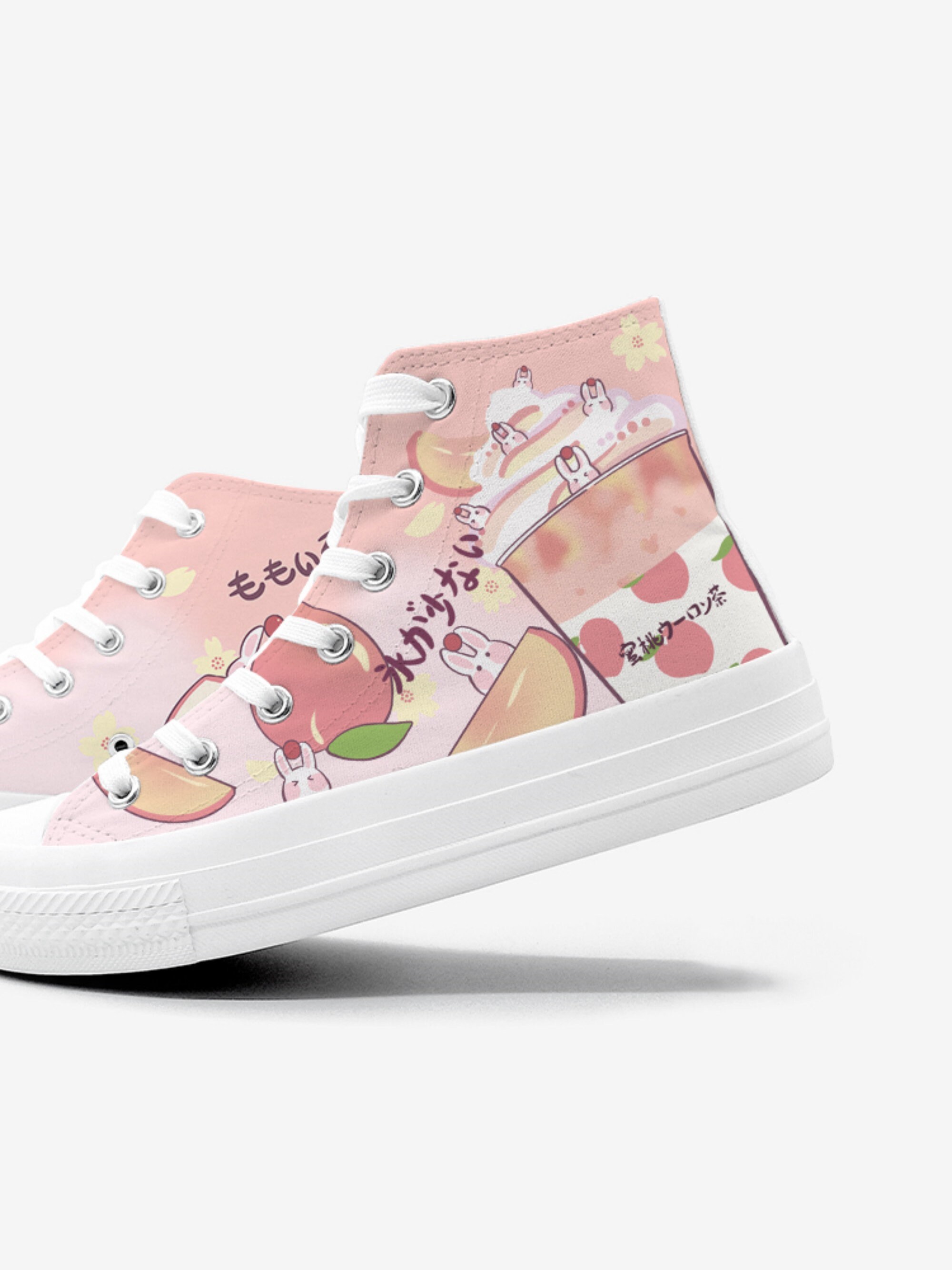 Cartoon Hand-painted Shoesfashion Sneakerspeach Canvas Shoesfairytale ...