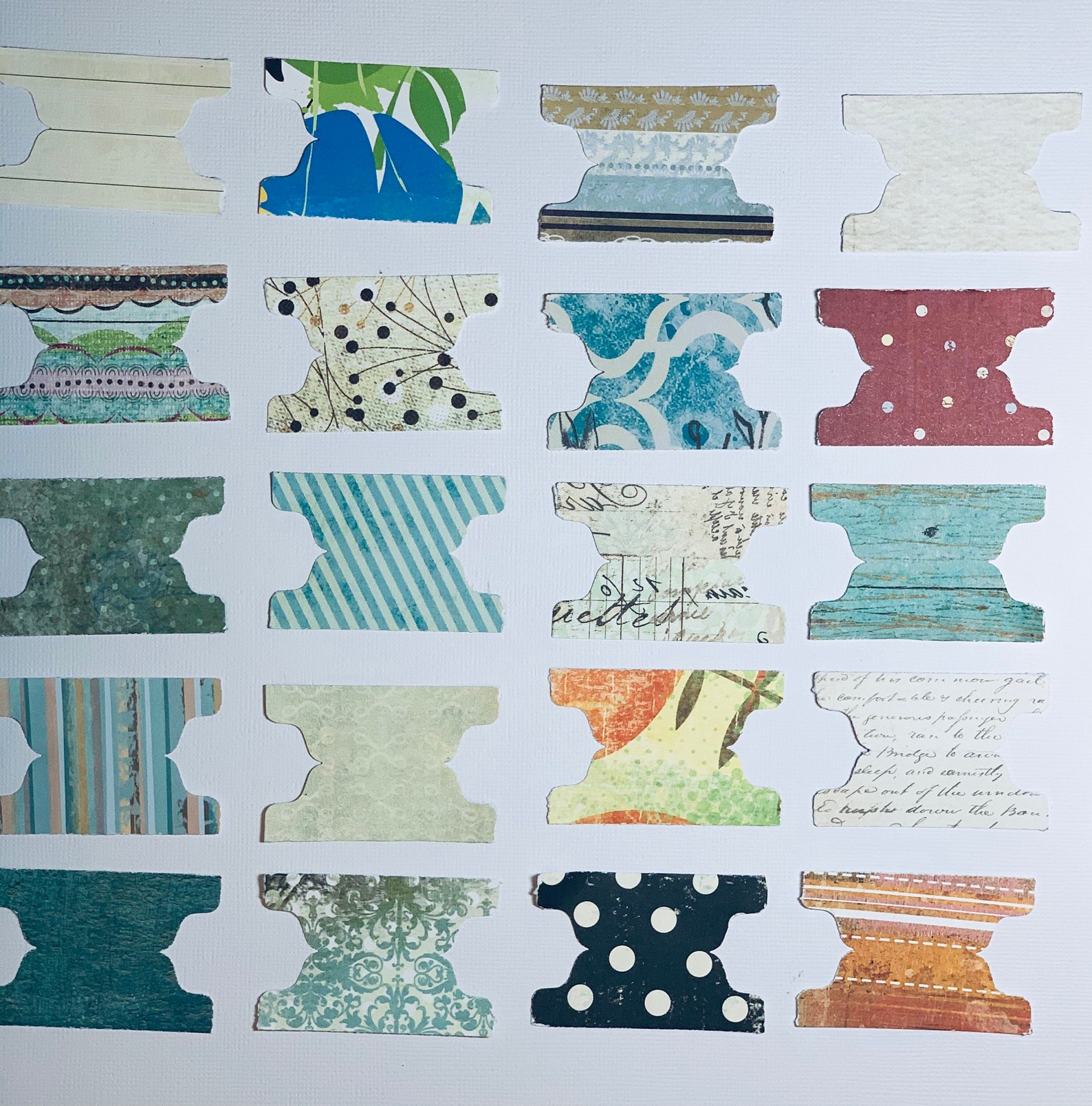 Junk Journal Tabs//planner Tabs//handmade Tabs Pack of 20 - Etsy