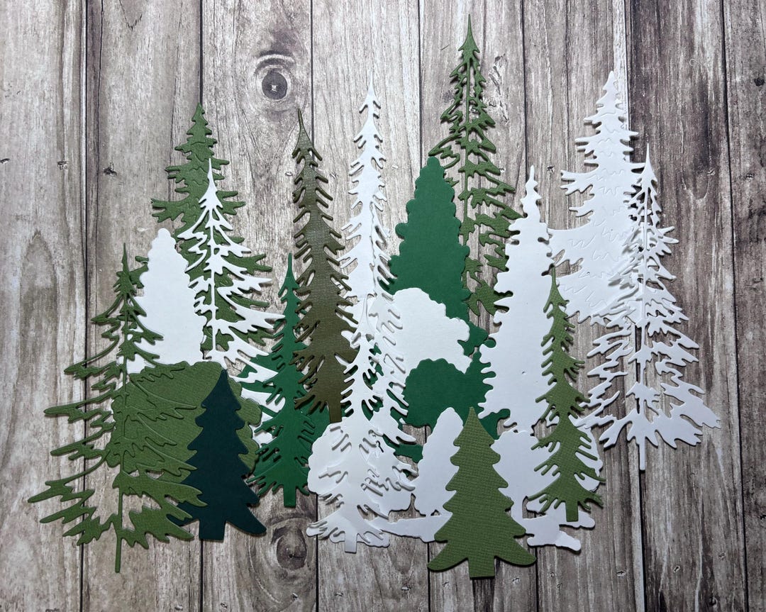 Tree Die Cuts//collage Trees//art Journal Trees//handmade Die Cuts ...