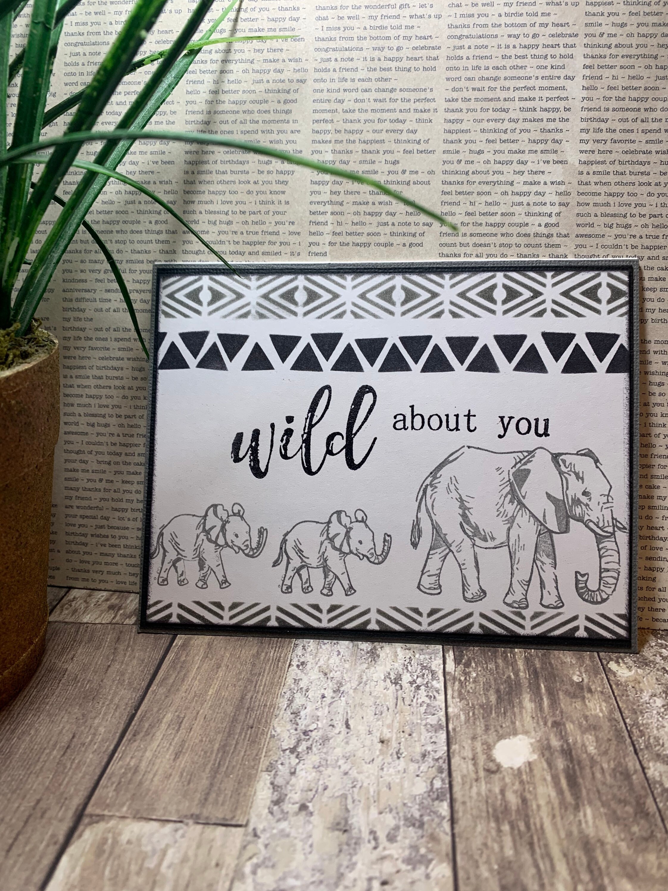 Wild About You Card//handmade Card - Etsy Canada