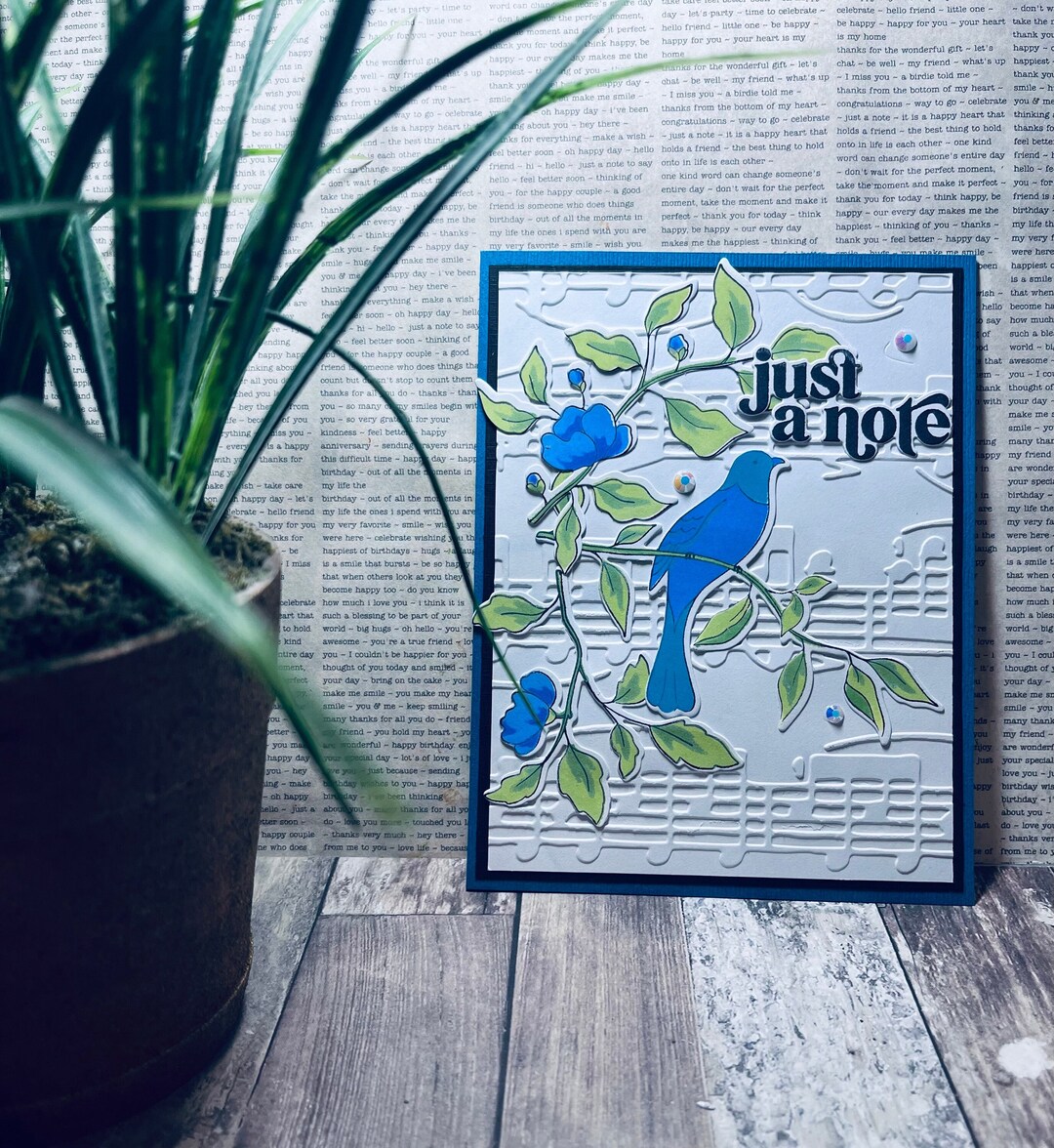 Just A Note Card//any Occasion Card//handmade Card - Etsy