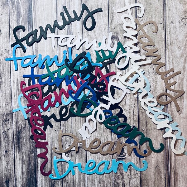 Die Cut Words - Etsy