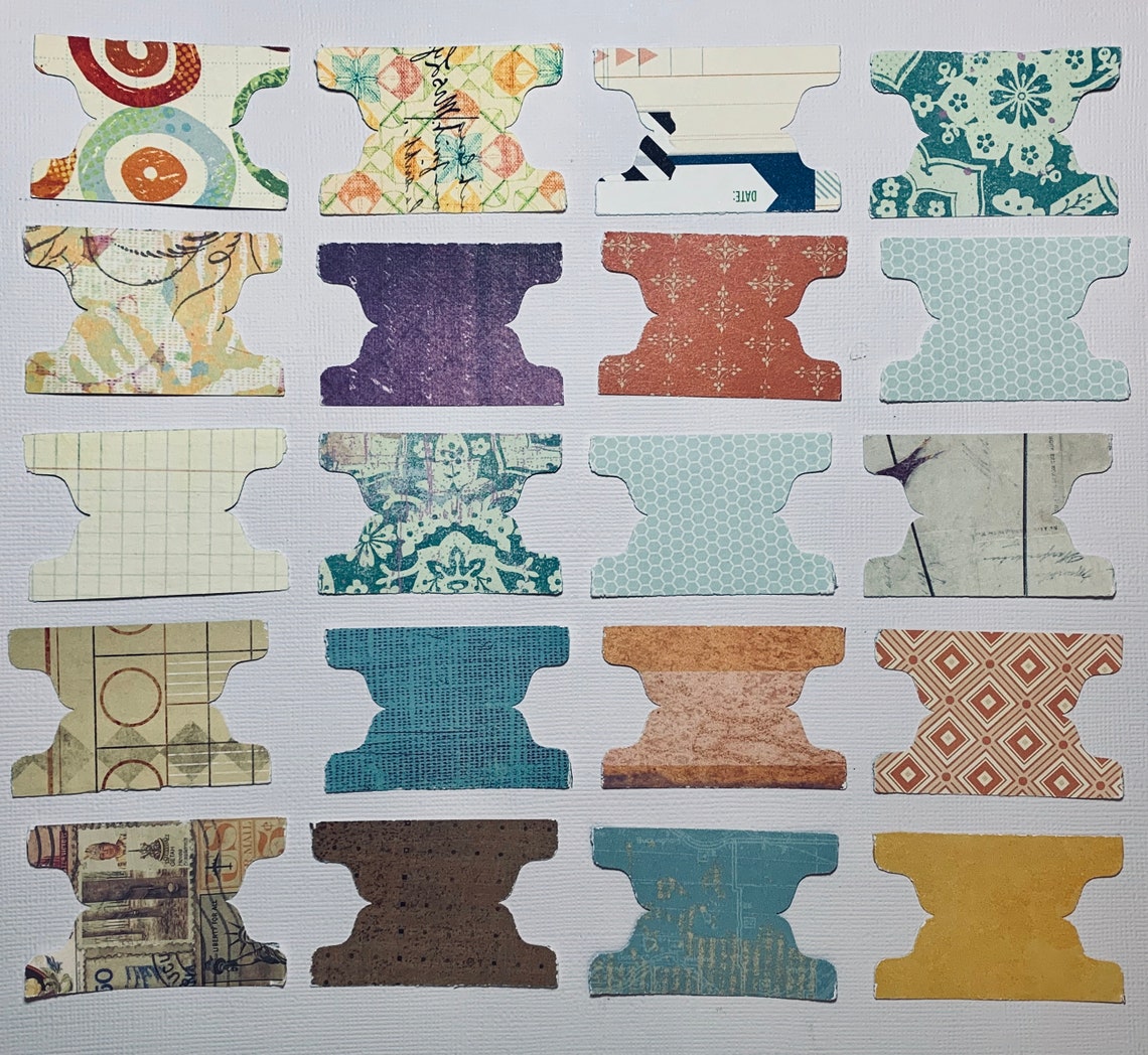 Junk Journal Tabs//Planner Tabs//Handmade Tabs Pack of 20 | Etsy