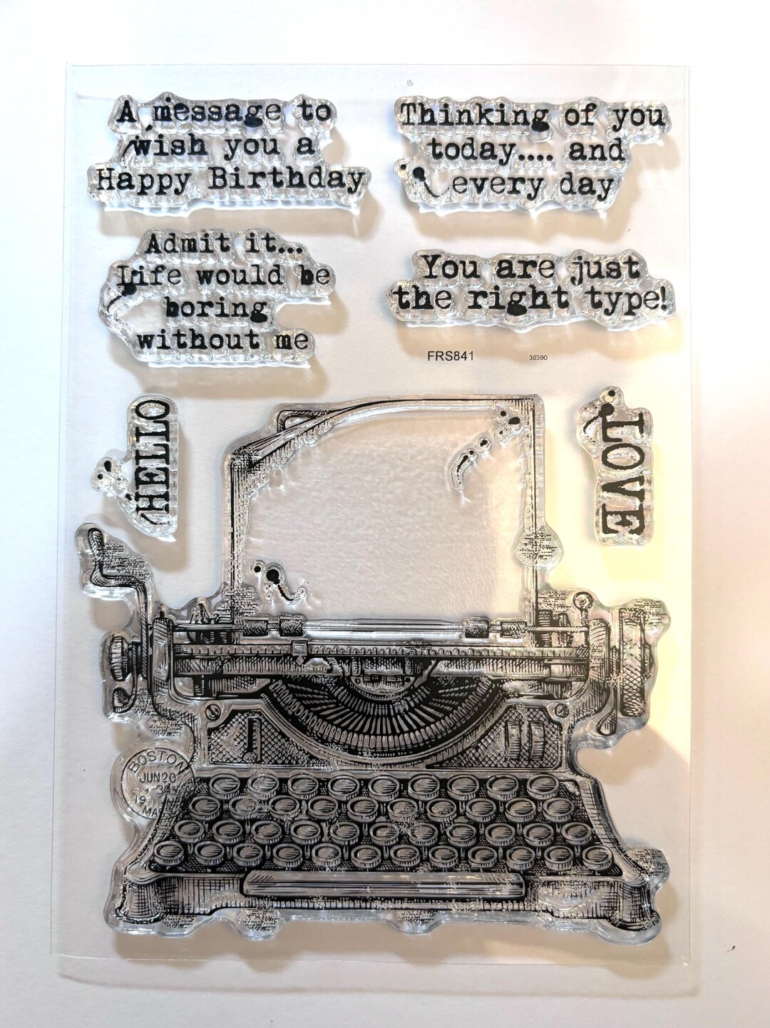 Vintage Typewriter Stamps//acrylic Stamps - Etsy