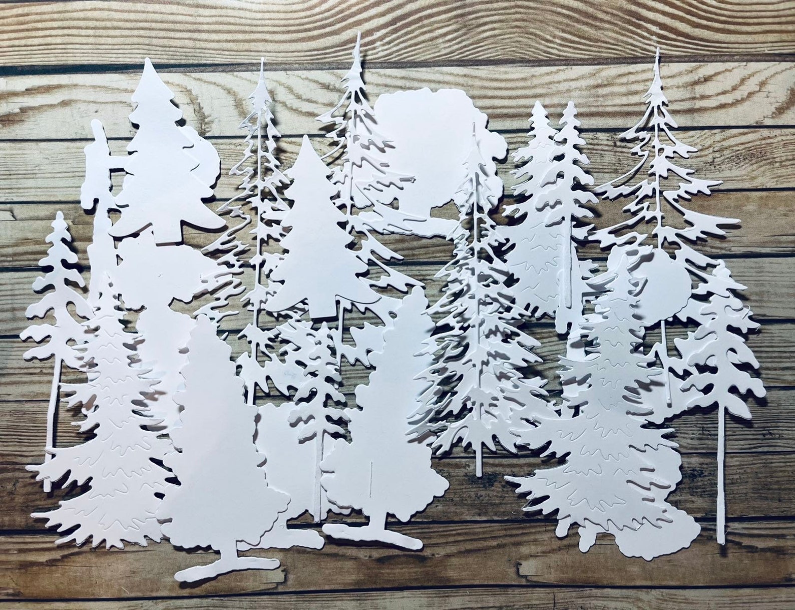 Tree Die Cuts//collage Trees//art Journal Trees//handmade Die Cuts ...