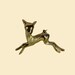 Vintage 80s Gold-toned Deer Pin, 1980s Fawn / Baby Deer Brooch, Made in ...