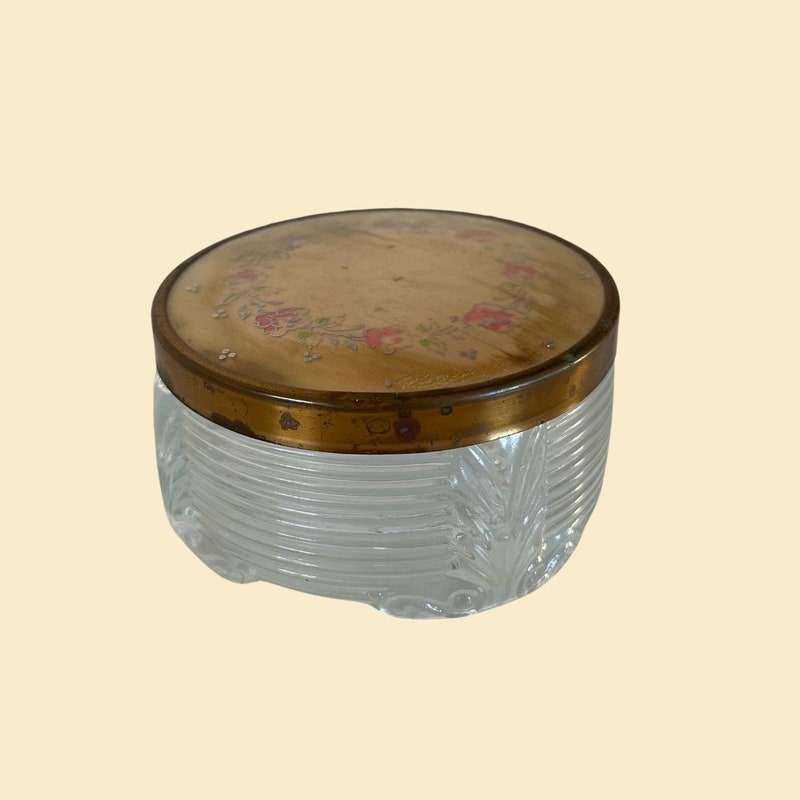 Antique Powder Jar - Etsy