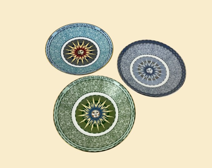 1990s Set of 3 Wedgwood Millennium Collection Plates, Vintage Set of ...
