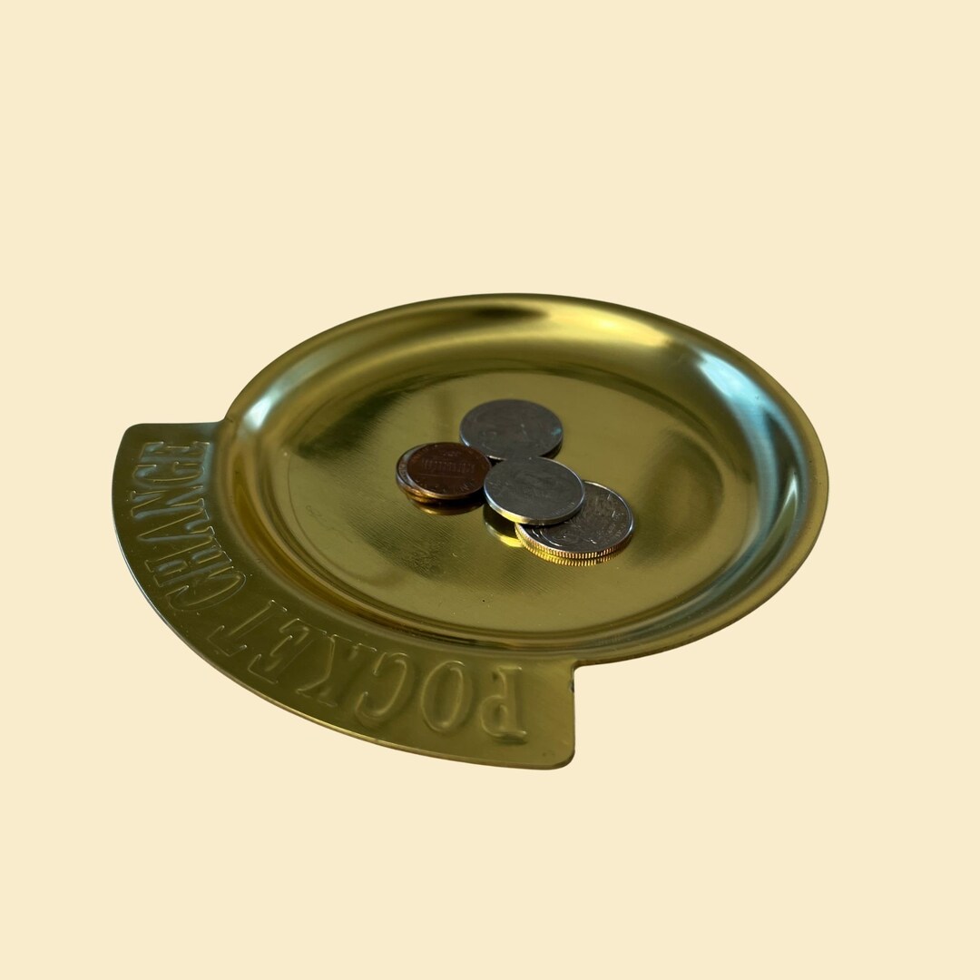 1970s Pocket Change Dish, Vintage Brass Circular Coin Dish - Etsy Australia