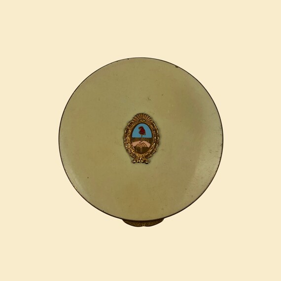 1930s Stratton of England powder compact, white & bra… - Gem