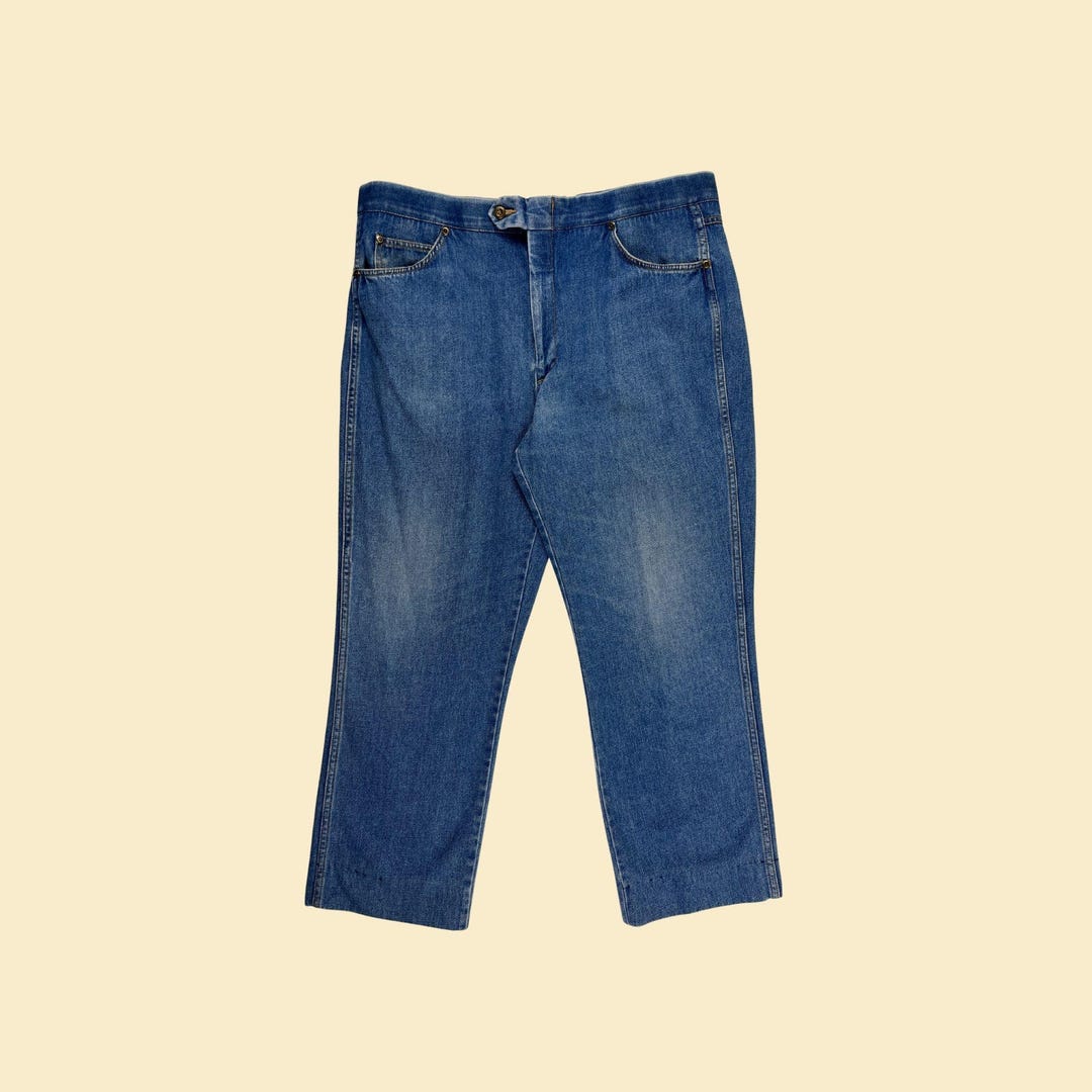 1980s Men's Jeans by Sansabelt Sport, Size 38x27 Men's Medium Wash ...