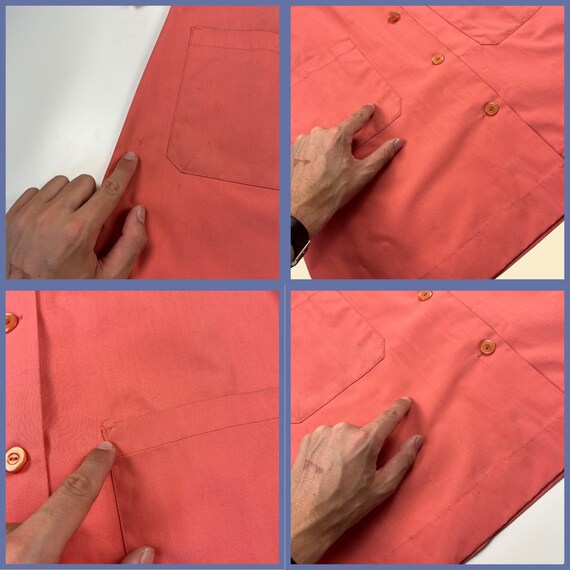 1970s pink lab coat by Angelica, size 36 vintage 70s … - Gem