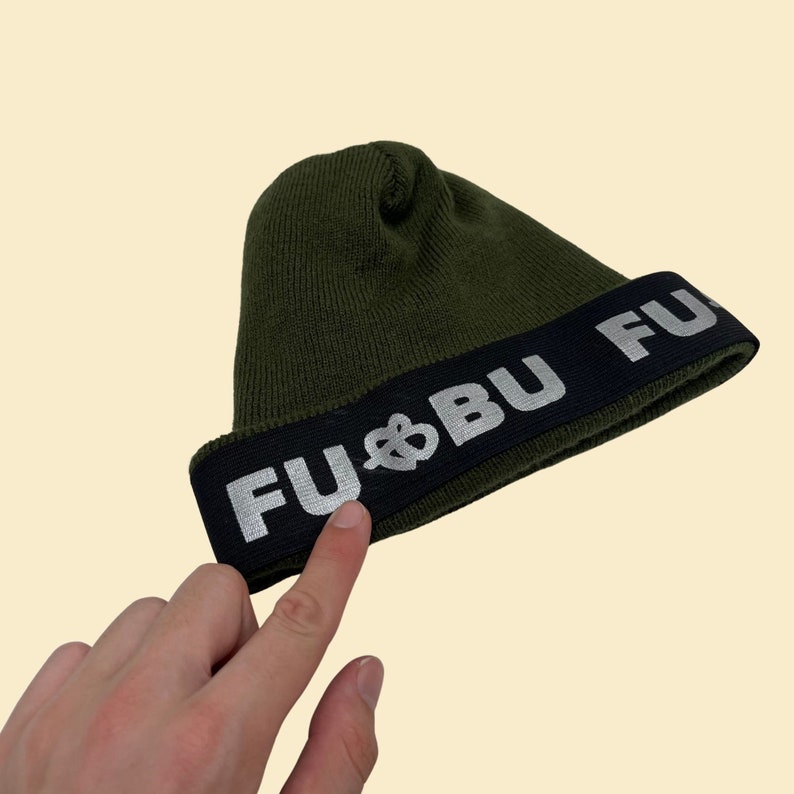 90s FUBU Beanie Vintage 1990s Knit FUBU Hat With Ribbed - Etsy