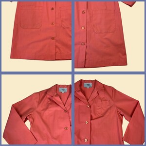 1970s Pink Lab Coat by Angelica, Size 36 Vintage 70s Button Down Pink ...