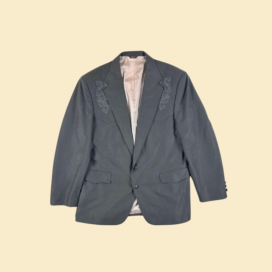 70s/80s Western Style 44R Sports Coat/blazer by Pagano West, Vintage ...