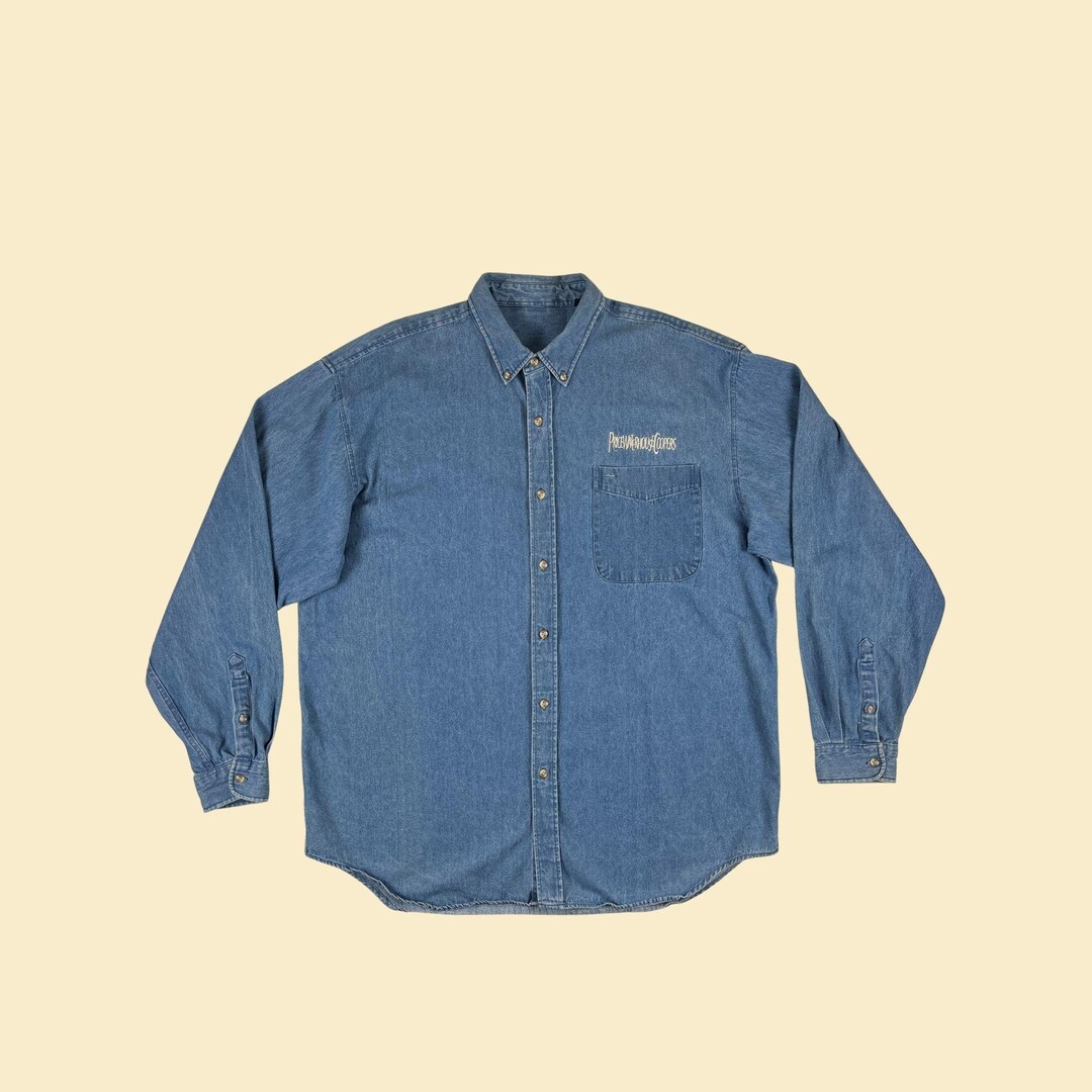 2000s Pricewaterhousecoopers Denim Shirt, Size 3XL Chambray PWC Button ...